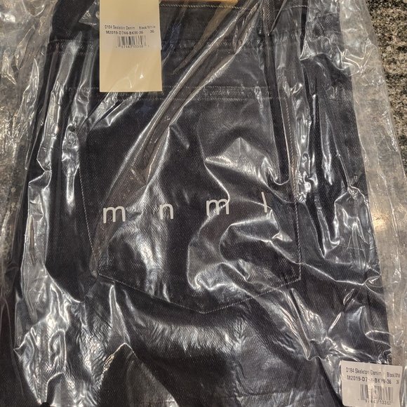 MNML | Jeans | Mnml Skeleton Jeans New Many Sizes Blackwhite Denim ...